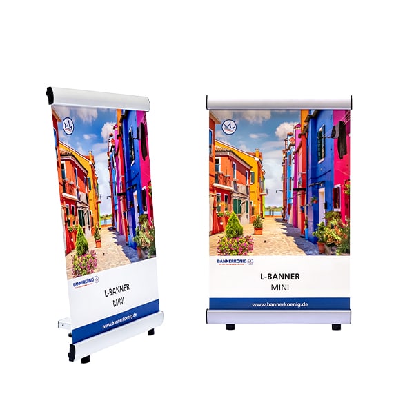 L-Banner Mini mit Ihrem Motiv bedrucken lassen | bei BANNERKÖNIG